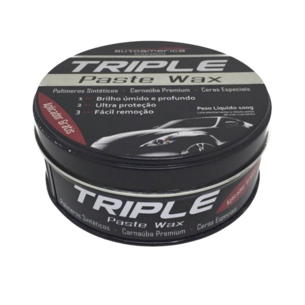 AUTOAMERICA TRIPLE PASTE WAX 100G | Shopee Brasil