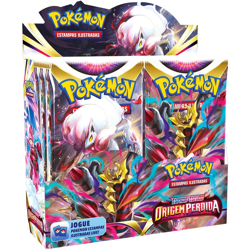 Box Pokemon Booster Espada Escudo 11 Origem Perdida Cartas Copag | Shopee Brasil