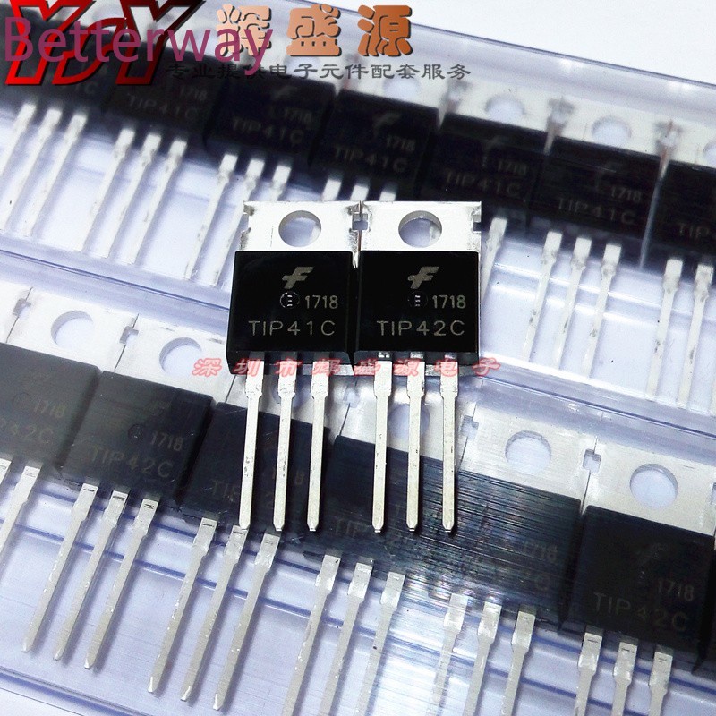 10 Pares 20 Peças 10 Tip41c Tip42c Tip41 Tip42 Querido Transistor Par Tubo To 220 Novo E Em