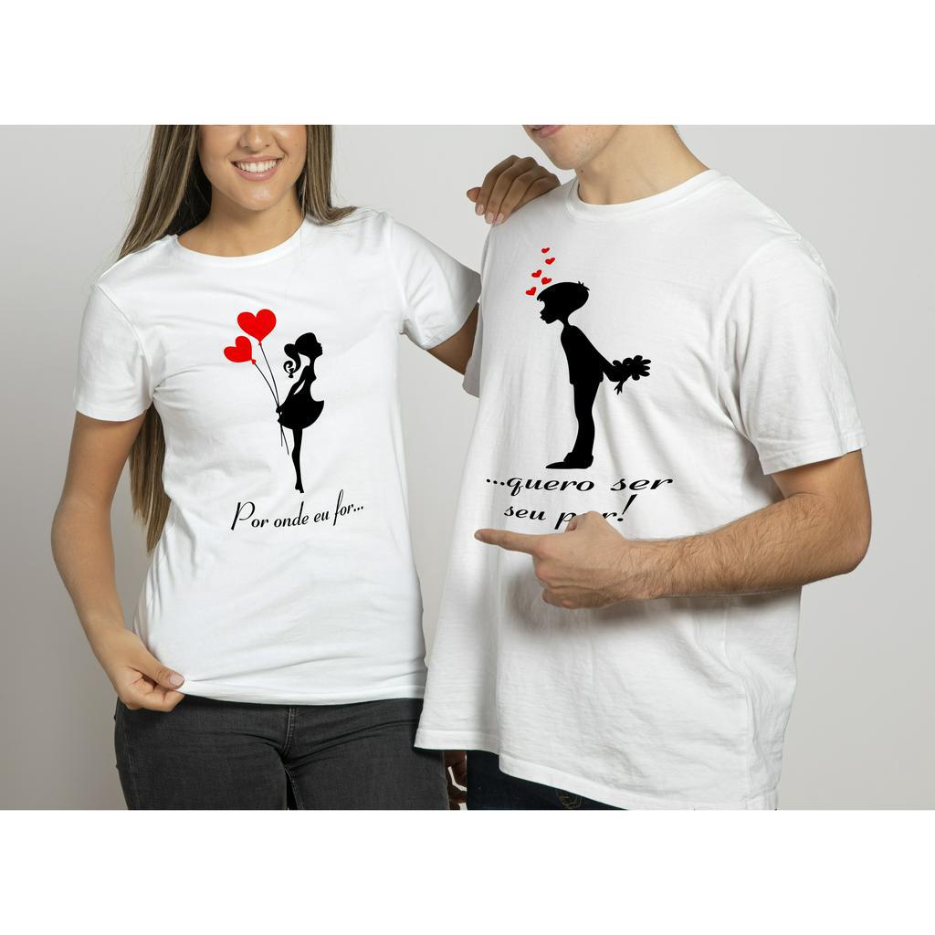 Camisetas Dia dos Namorados Kit 2 Camisas | Shopee Brasil