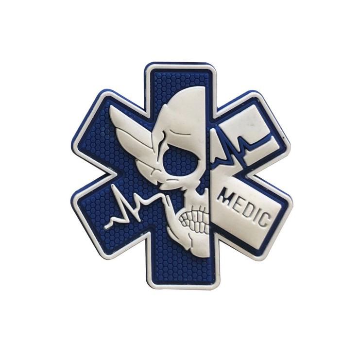 3d PVC PARAMEDIC Skull Patch Tático de PVC PARAMEDIC Skull Patch Tático ...