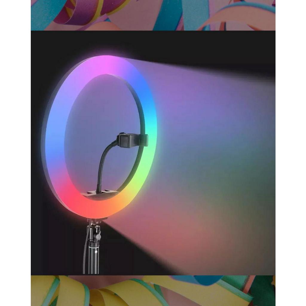 Kit Completo Ring Light Rgb Colorida Iluminador LED RGB | Shopee Brasil