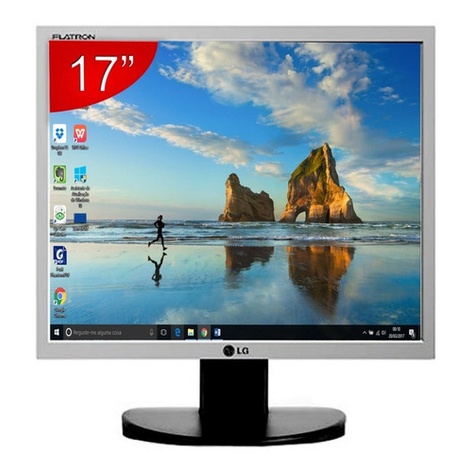 Monitor 17 Polegadas Lcd Quadrado C/cabos Vga E Energia | Shopee Brasil