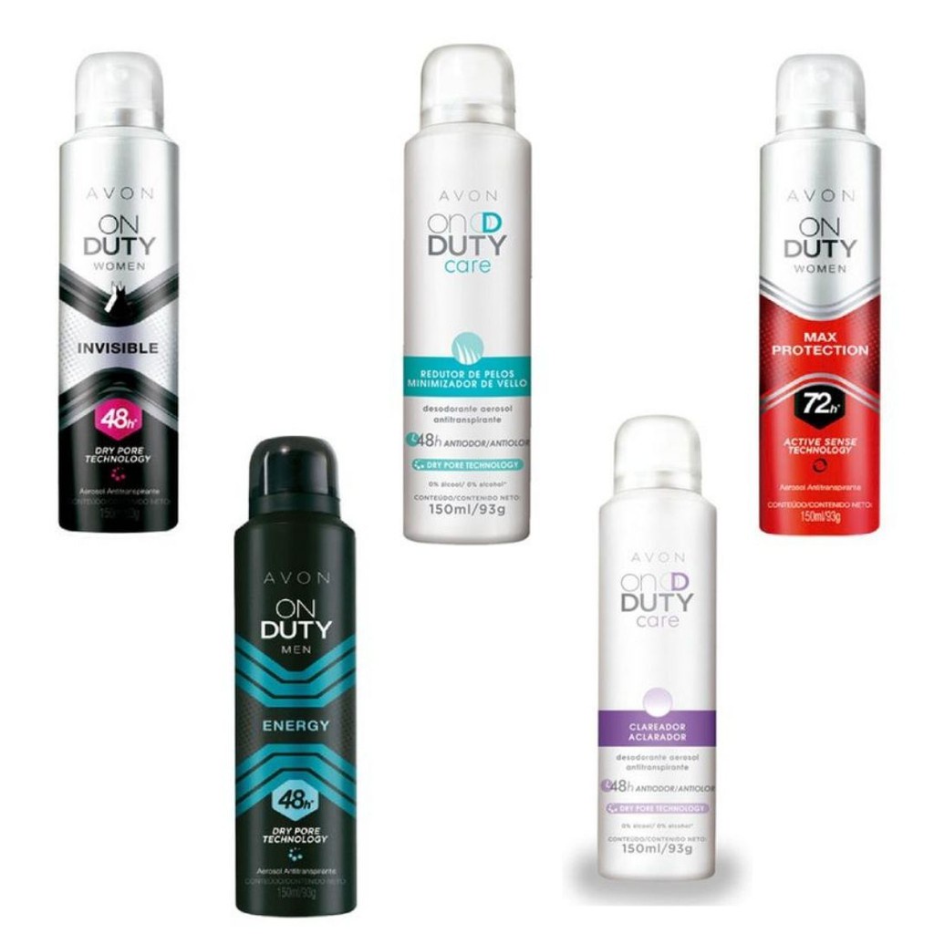 Desodorante Aerossol Antitranspirante On Duty ou Erva Doce 150 ml ...