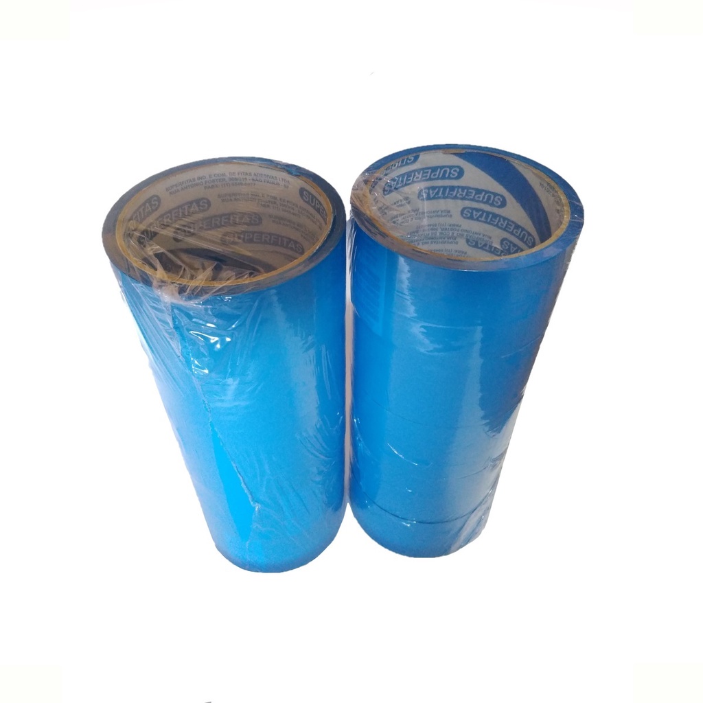 Fita Adesiva 45mmx40m Azul Durex Largo - 10 Rolos | Shopee Brasil