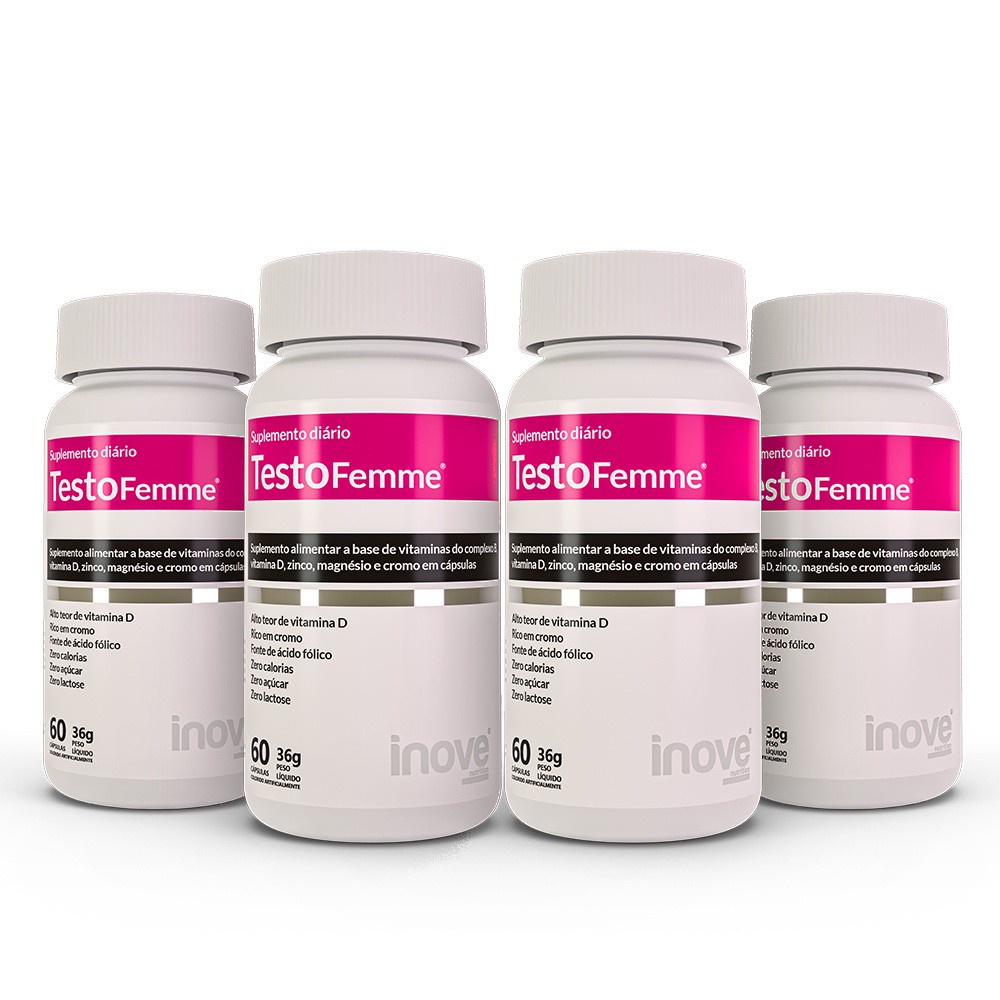 KIT TESTOFEMME 240 CPS - AUMENTO DO LIBIDO FEMININO E ATIVA METABOLISMO ...