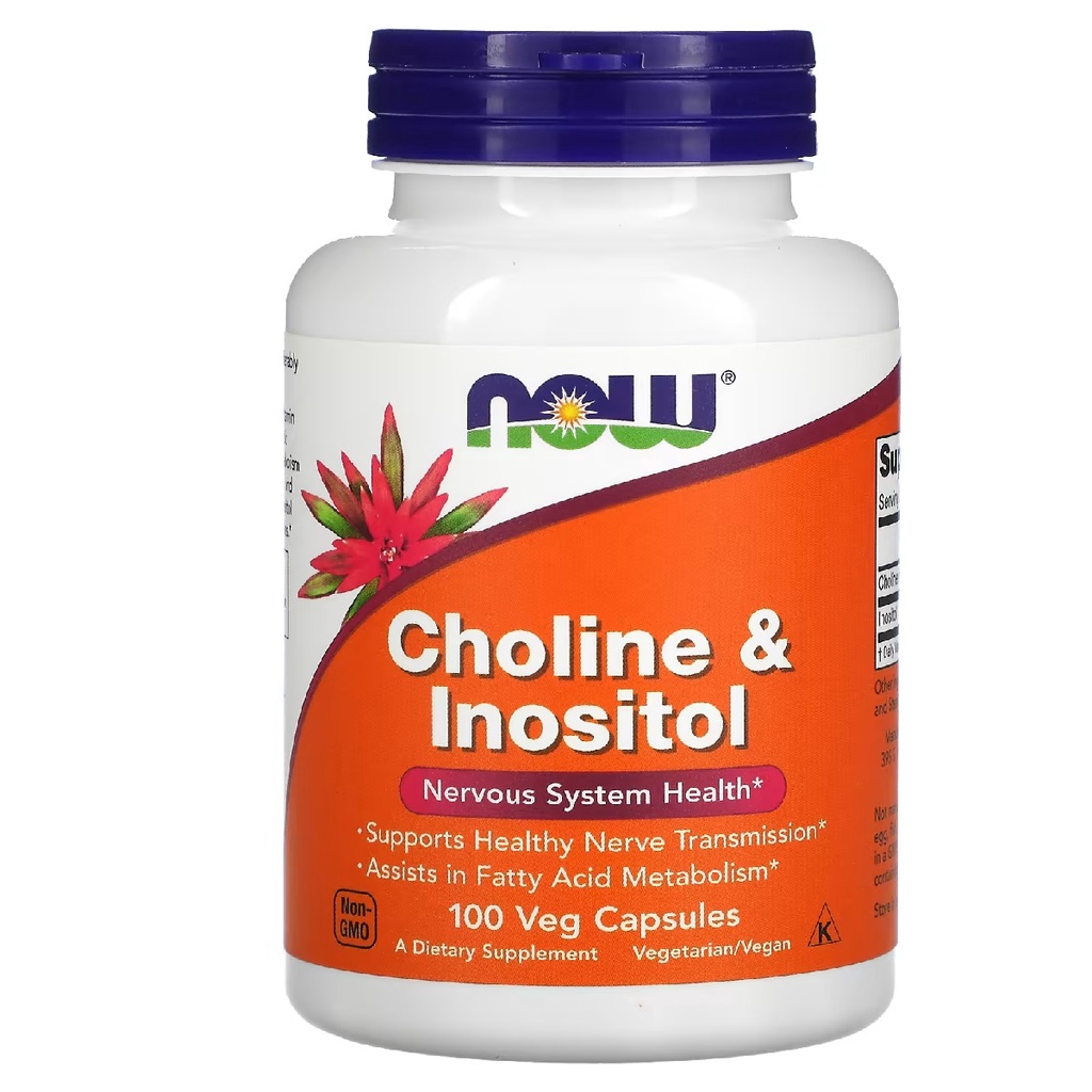 Colina e Inositol 100 Cápsulas Vegetais - Now Foods - Choline ...