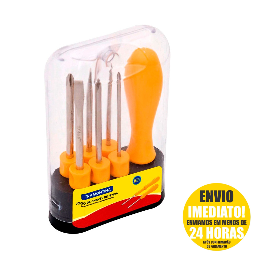 Kit Chave de Fenda/Philips Tramontina Profissional Intercambiável ...
