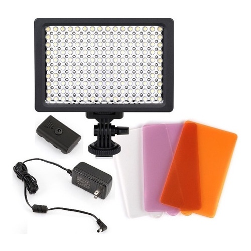 Iluminador Led Pro Hd-160 9.6w + Fonte Canon Nikon Pentax | Shopee Brasil