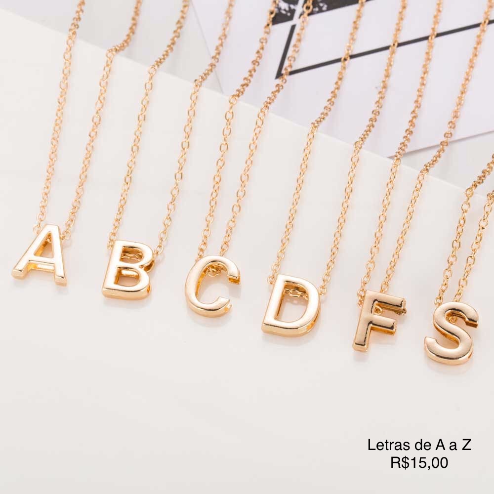 Colar Letra Inicial | Shopee Brasil