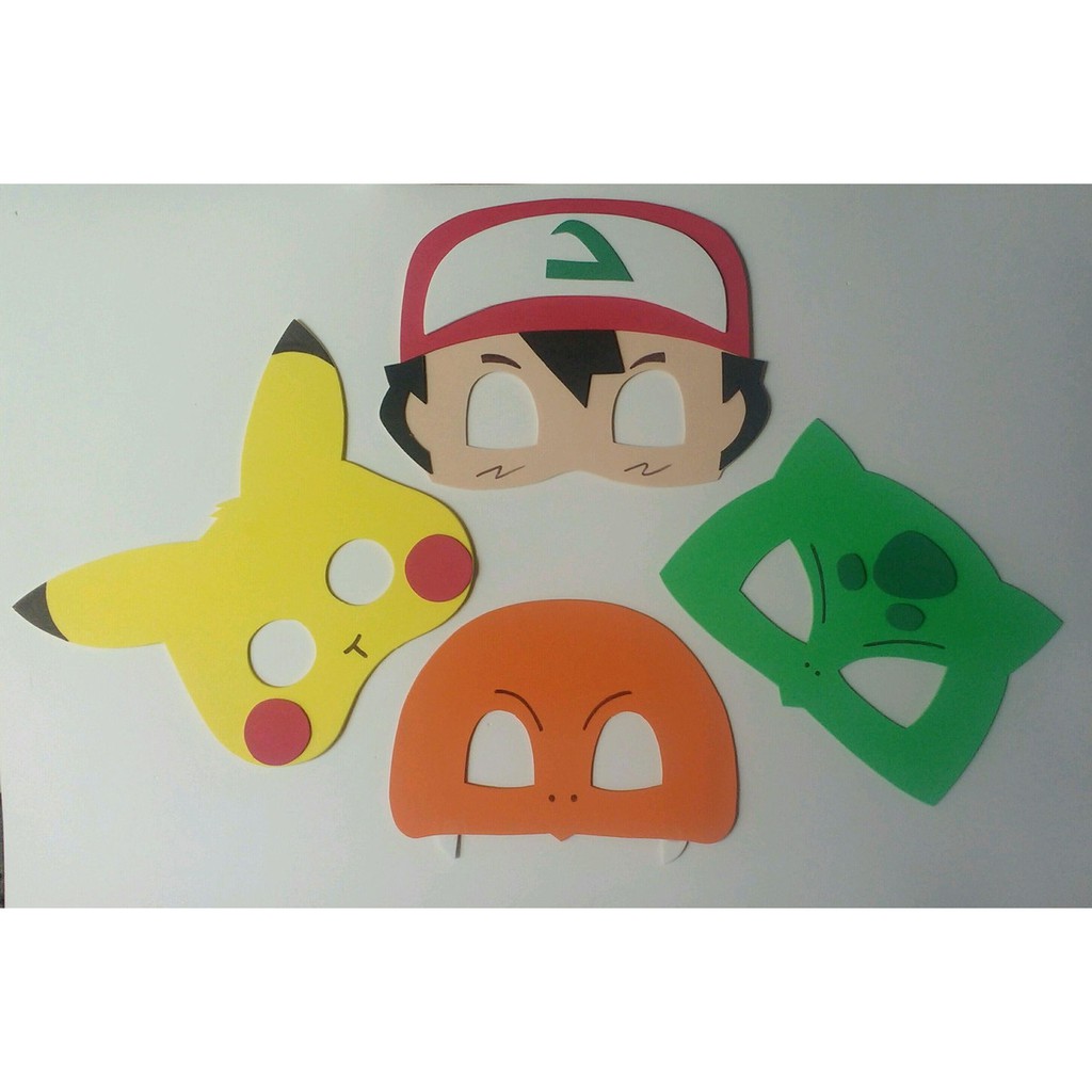 10 Máscaras Pokémon em EVA para Festas e Eventos | Shopee Brasil