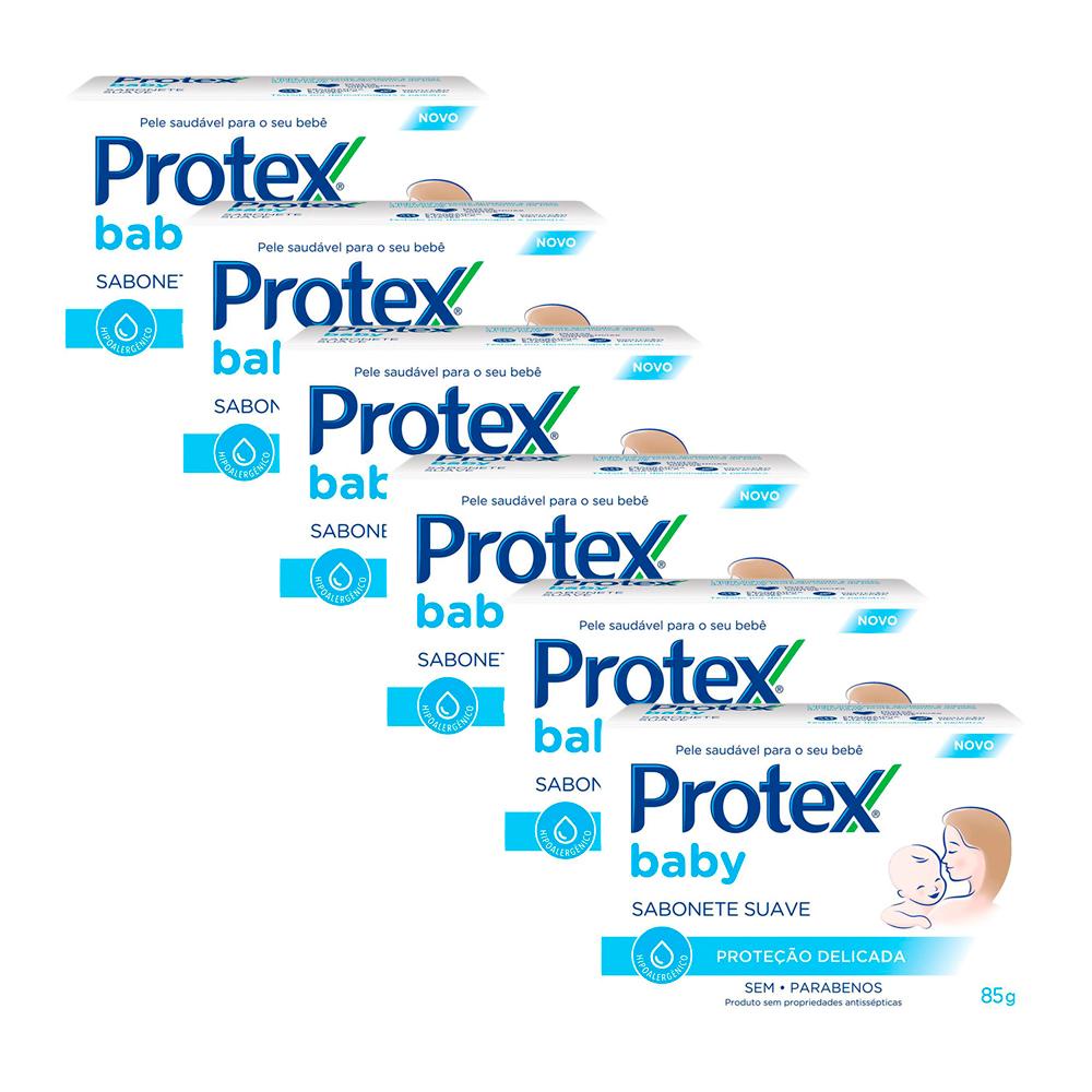 Kit 6 Sabonete Infantil Protex Baby 85g | Shopee Brasil