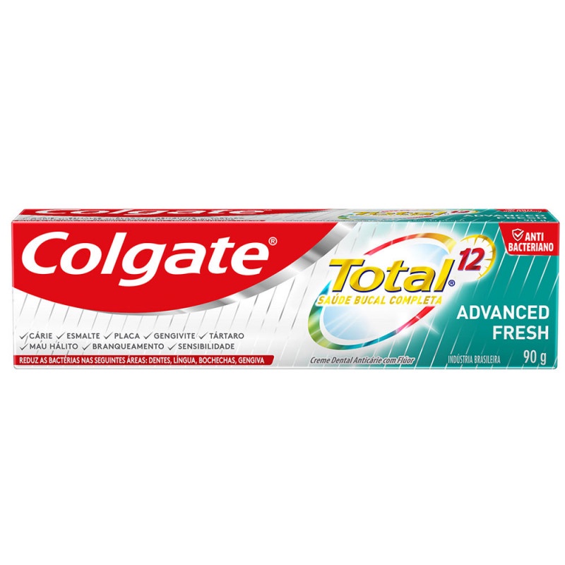 Creme Dental Colgate Total 12 Advanced Fresh 90g | Shopee Brasil