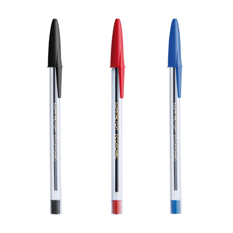 Kit Caneta Esferogr. Média Economic Compactor 1.0mm Caixa 10unid | Shopee Brasil