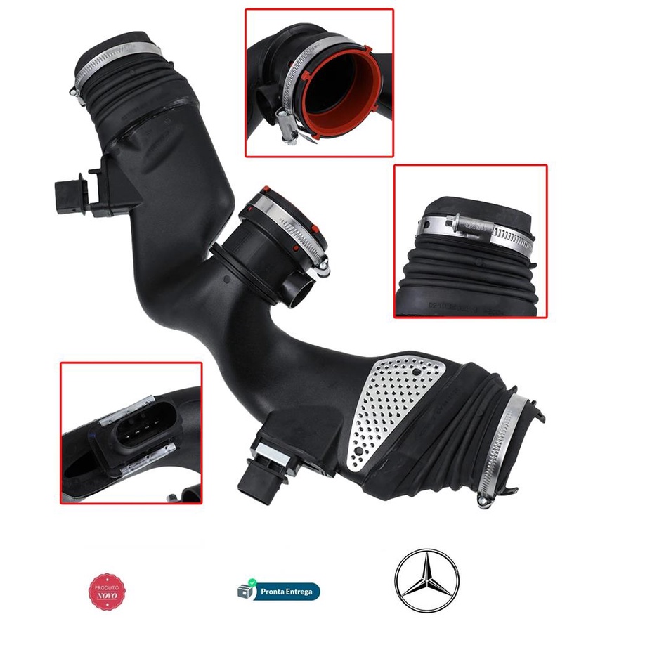 Tubo / Duto / Intake Admissão Motor Turbo Com Sensores Mercedes ...
