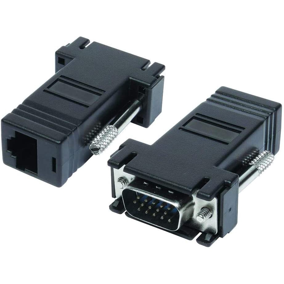 Adaptador Conector Macho Vga X Rj45 Femea De Cabo De Rede 1 Par ...