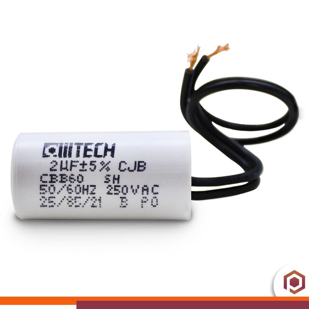Capacitor De Partida Para Motor 2uf 250v 2 fios | Shopee Brasil