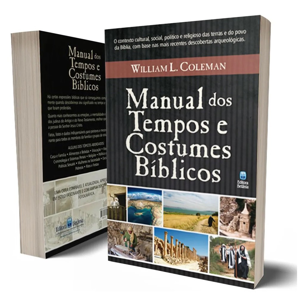 Manual Dos Tempos E Costumes Bíblicos Willam Coleman | Shopee Brasil