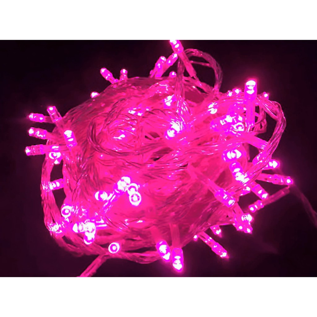 Pisca Pisca Rosa 100 led s 10 metros 8 funções 127V Natal Ano Novo ...
