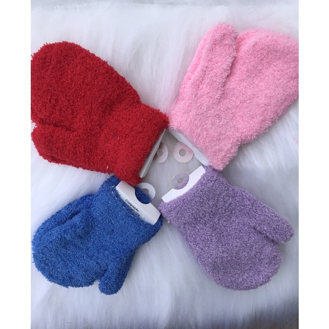 Luva luvinha com dedo infantil bebê criança de pelúcia para inverno ...