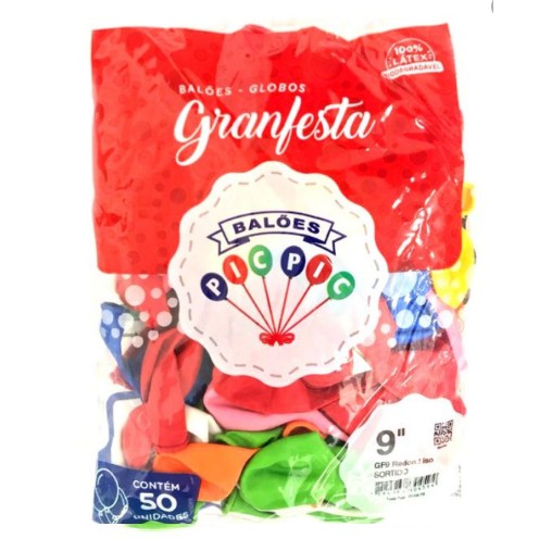 Balão Bexiga Colorida Pacote Com 50 Unidades Várias Cores Pra Festas ...