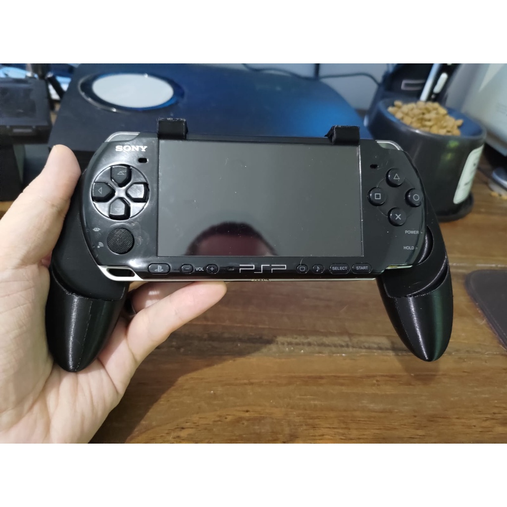 Grip Suporte Controle Sony Psp Slim Modelo 2000 E 3000 Com Trava ...