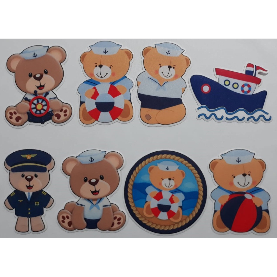 Aplique Estampado Para tecido e Camisetas Kit com 8 Termo Colante ...