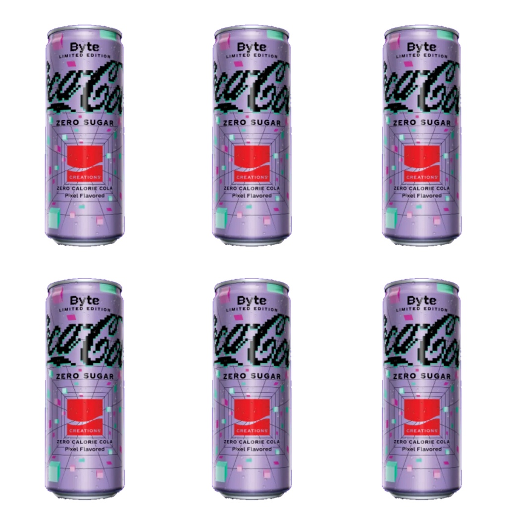 Kit 6 Unidades Coca Cola Byte S/ Açúcar lata 310ml Edição Limitada ...