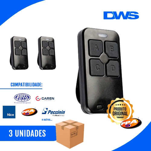 CONTROLE TX CX-7420 DUAL GATE 433MHZ CITROX - 3 UNIDADES | Shopee Brasil