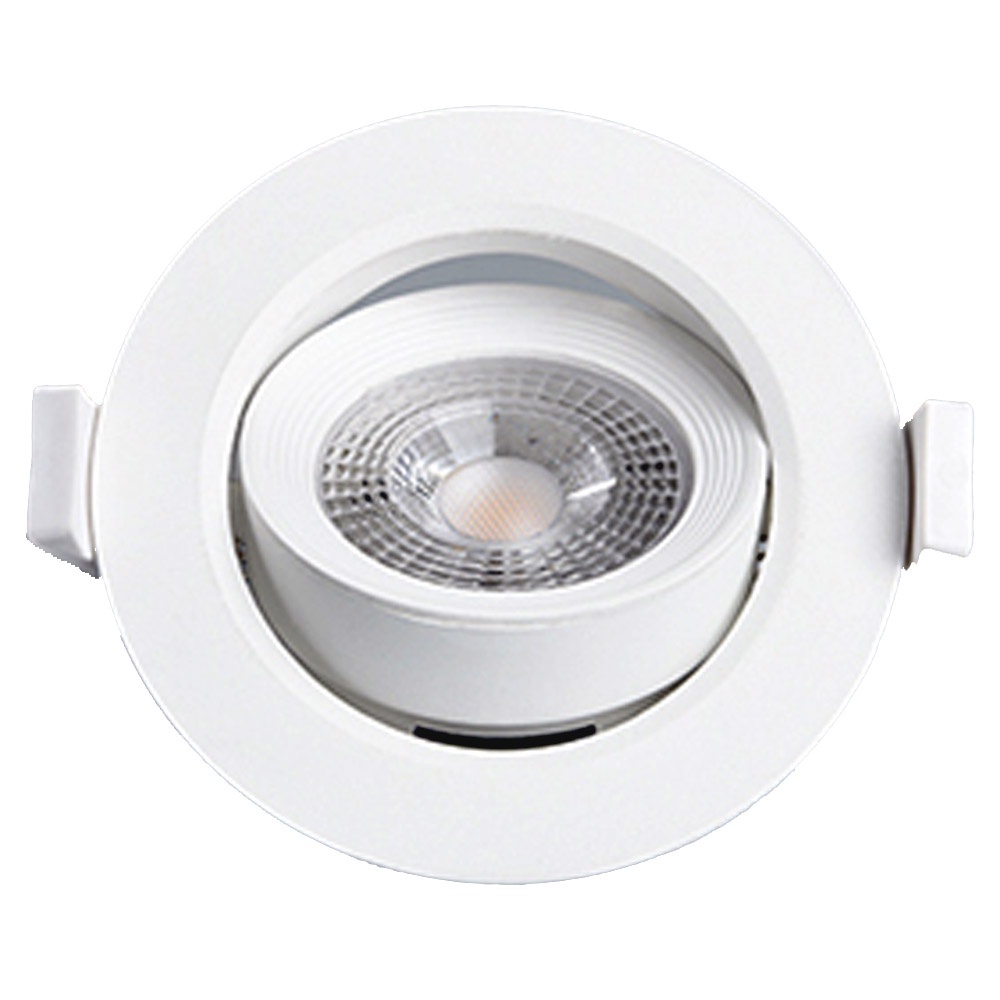 Spot Led 7W Embutir Redondo Amarelo 3000k Direcionável | Shopee Brasil