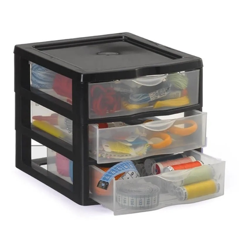 Mini Gaveteiro Organizador Pequeno C/ 3 Gavetas Nitron 04/3 | Shopee Brasil