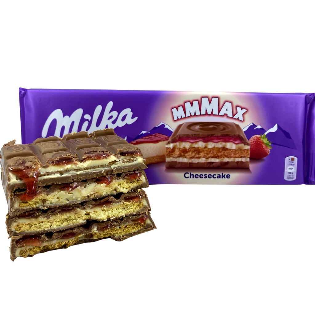 Chocolate Milka MMAX Cheesecake de Morango tamanho grande - Importado ...