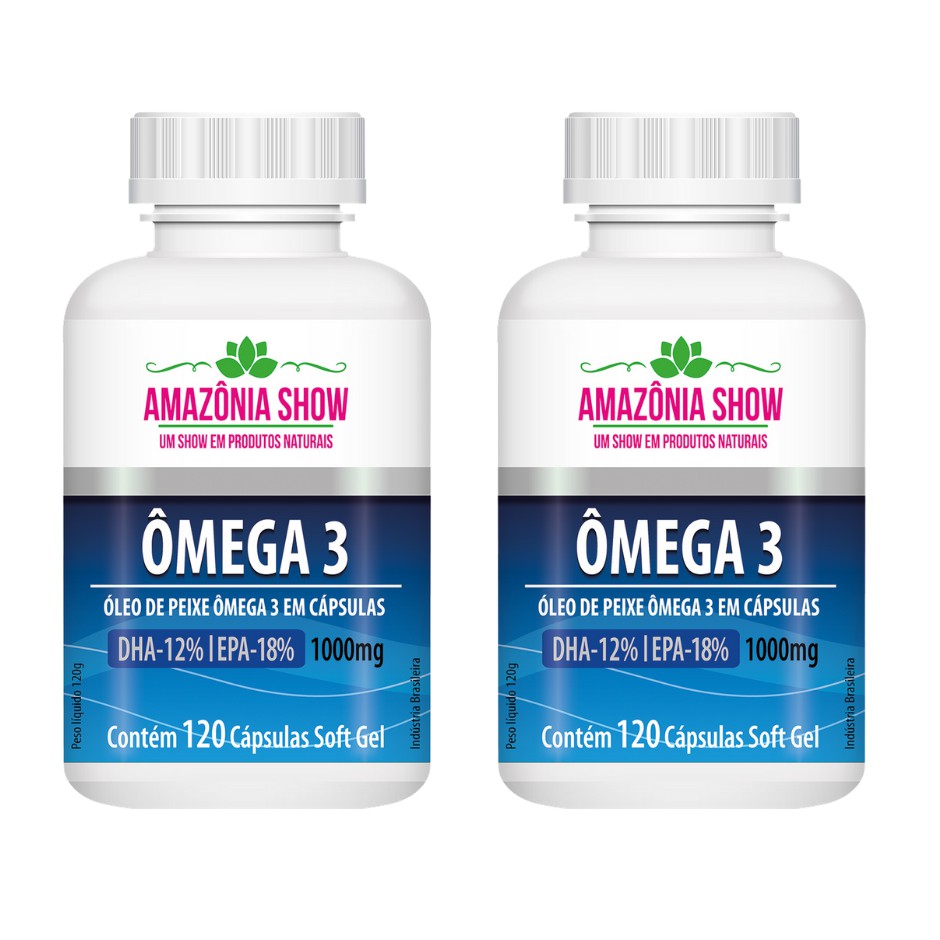 Omega 3 120 Capsulas De 1000mg Combo 2 Frascos! | Shopee Brasil