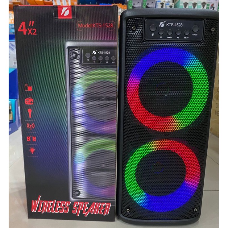 Caixa de Som KTS-1528 LUZ DE LED | Shopee Brasil