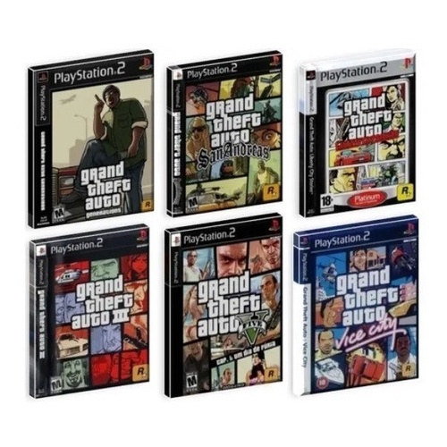 6 Jogos Gta Ps2 Físico Patch/rom/paralelo | Shopee Brasil