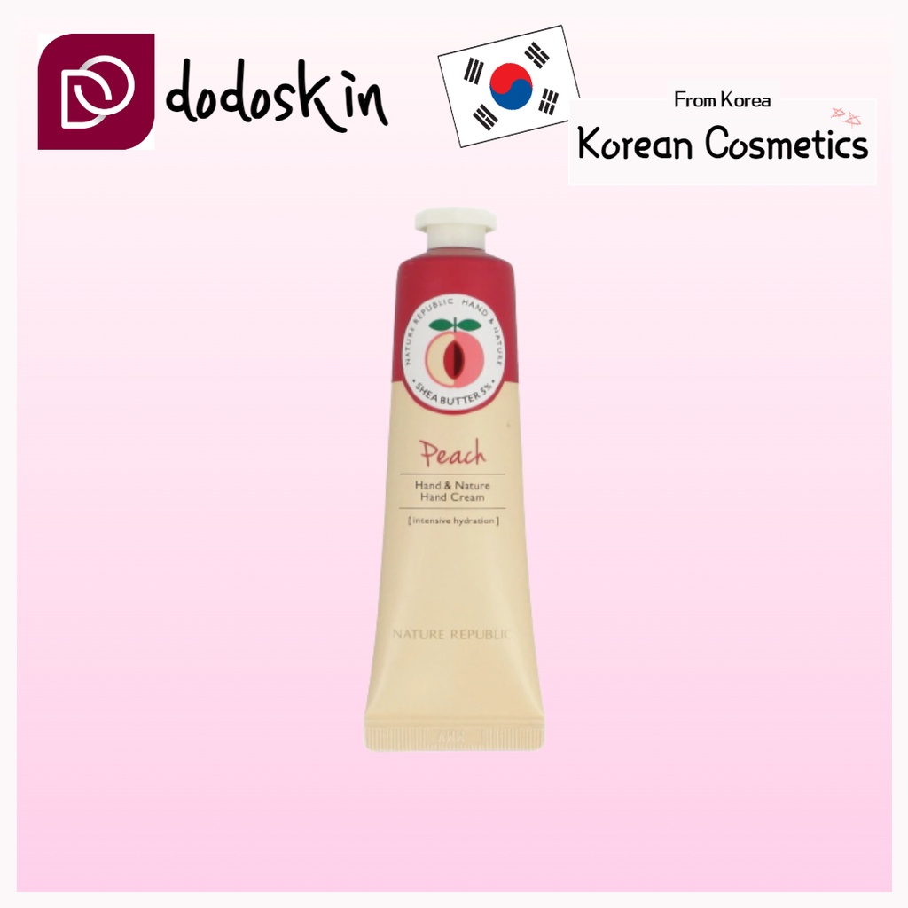 Nature Republic Hand And Nature Hand Cream Peach 30ml | Shopee Brasil