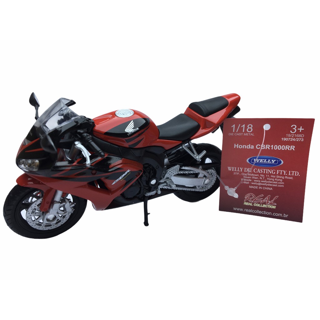 Miniatura Moto Honda CBR 1000RR Welly Esportiva | Shopee Brasil