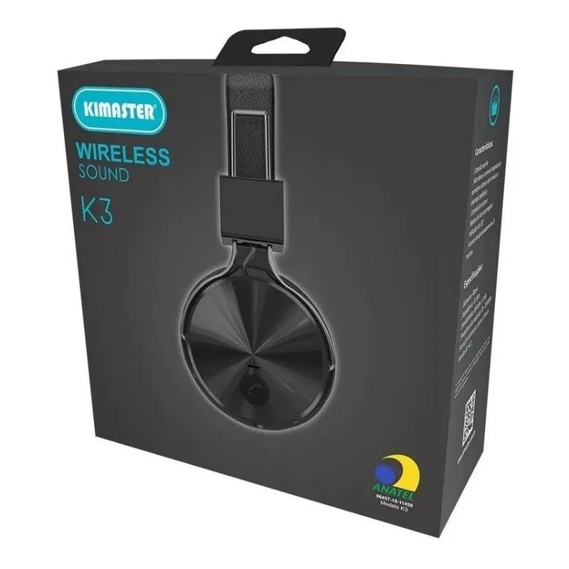 Fone Headphone Bluetooth Wireless Kimaster K3 Anatel Micro Sd Original ...