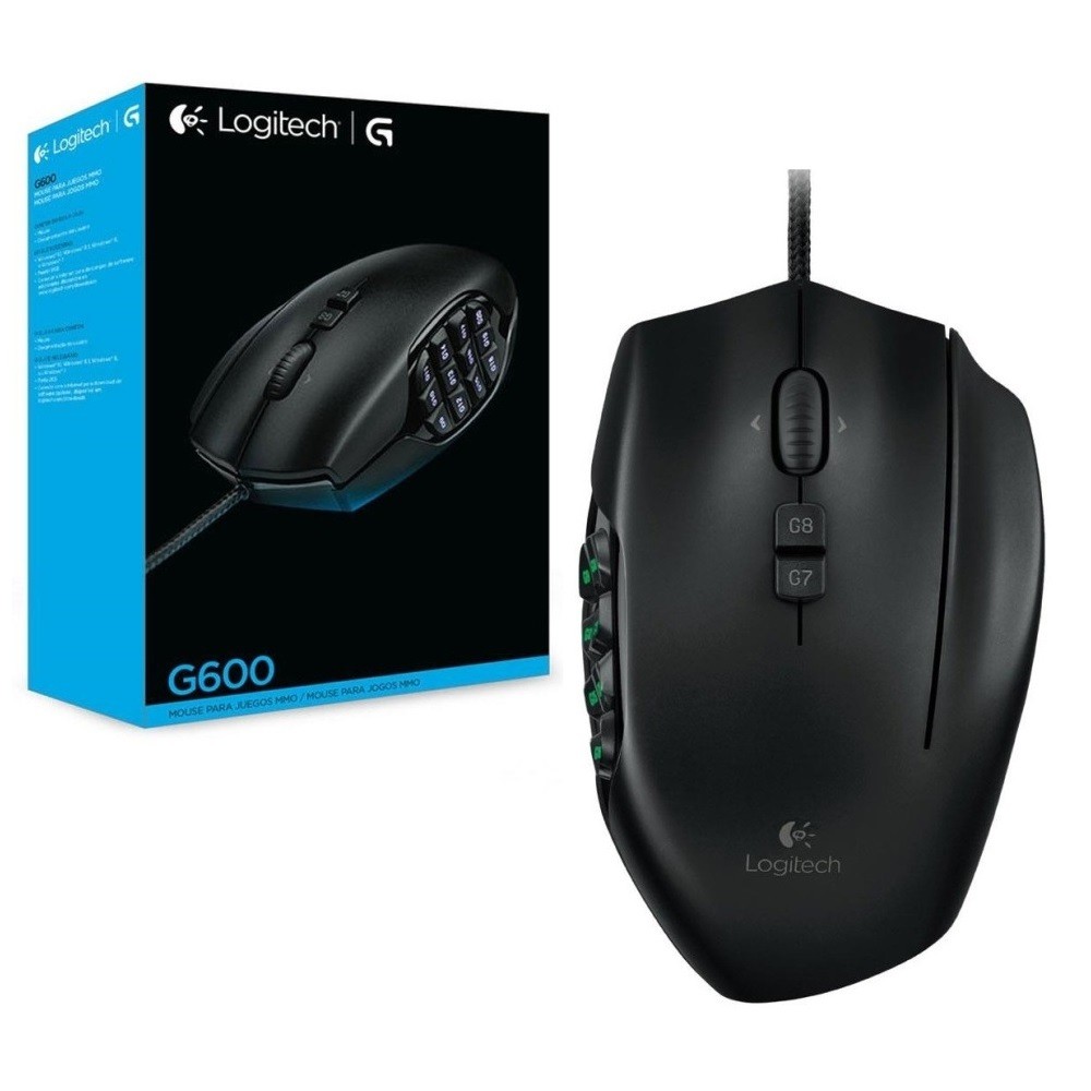 Mouse Gamer Logitech G600 MMO, RGB Lightsync, 20 Botões, 8200 DPI - 910 ...