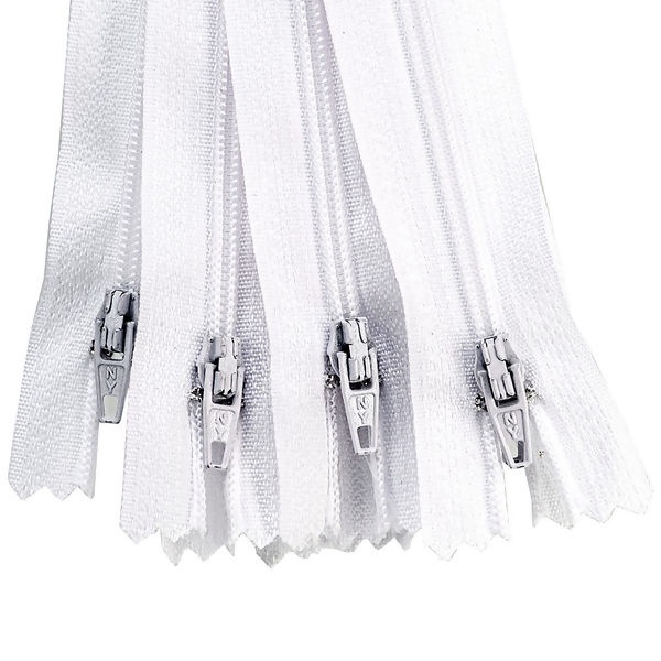 ZIPER FIXO 30CM Kit com 10 un de Ziper Fixo Tamanho 30cm BRANCO/Zíper ...