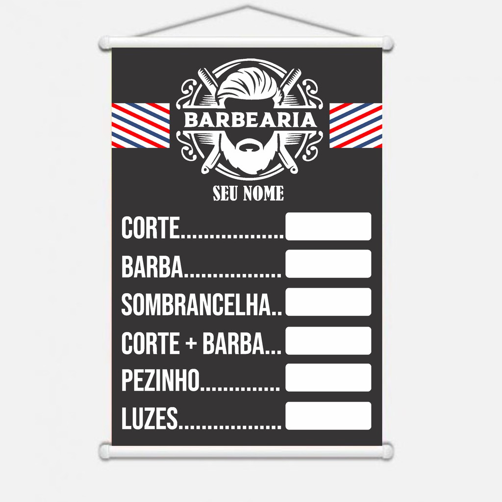 Banner de preço Barber Shop Barbearia | Shopee Brasil