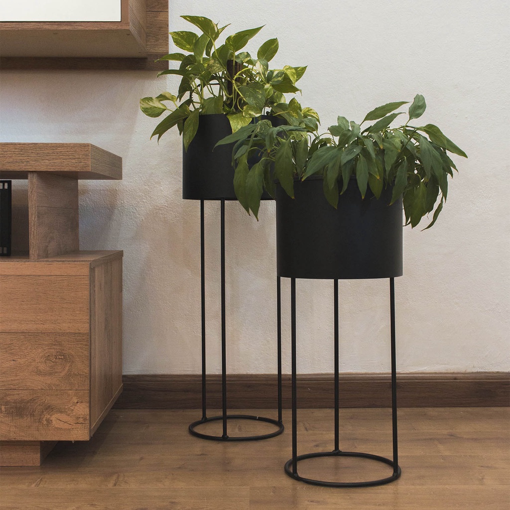 Conjunto Vaso Cachepot de Chão Decoração 2 peças Estilo Industrial ...