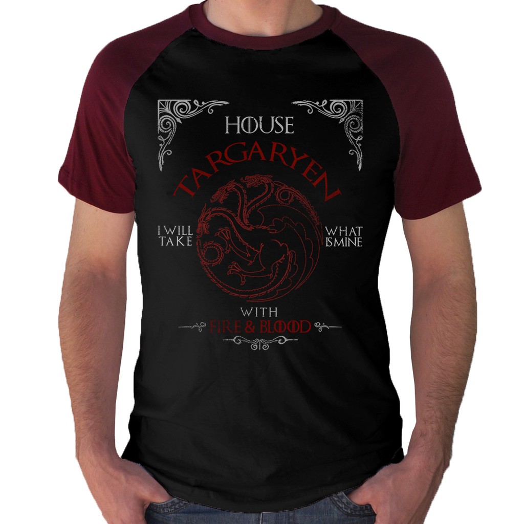 Camiseta Camisa House Targaryen Fire Blood Game Of Thrones | Shopee Brasil