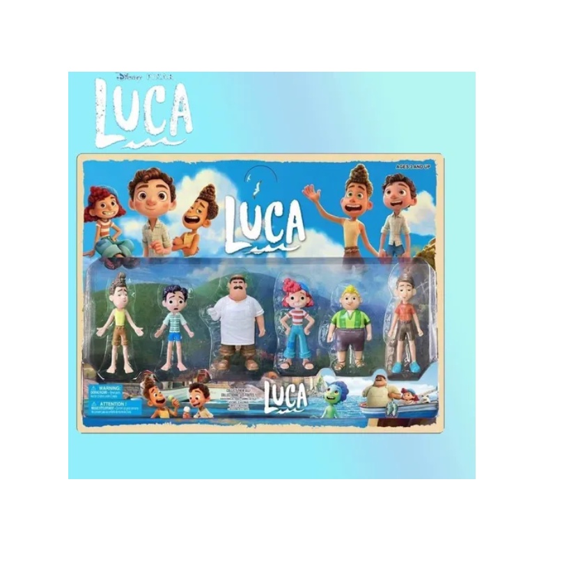 Kit 6 Bonecos Luca Turma Alberto Massimo Giulia Disney Pixar | Shopee ...