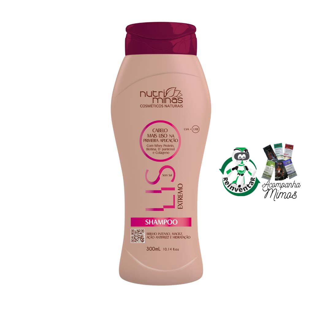 Shampoo Liso Extremo Nutriminas 300ml Brilho Intenso Sem Sal | Shopee ...