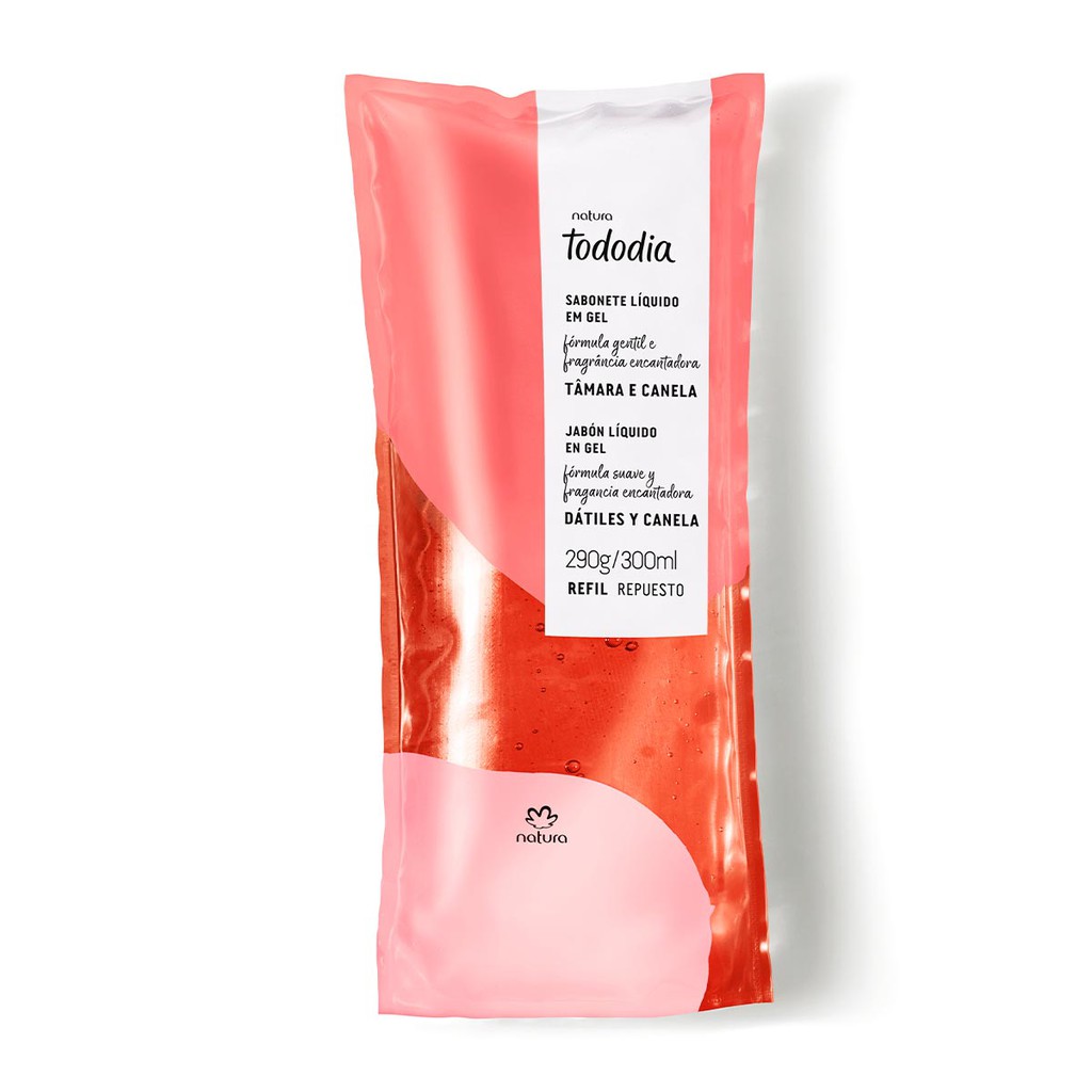 Refil Sabonete Líquido EmGel Natura Tododia Tamara e canela 300ml ...