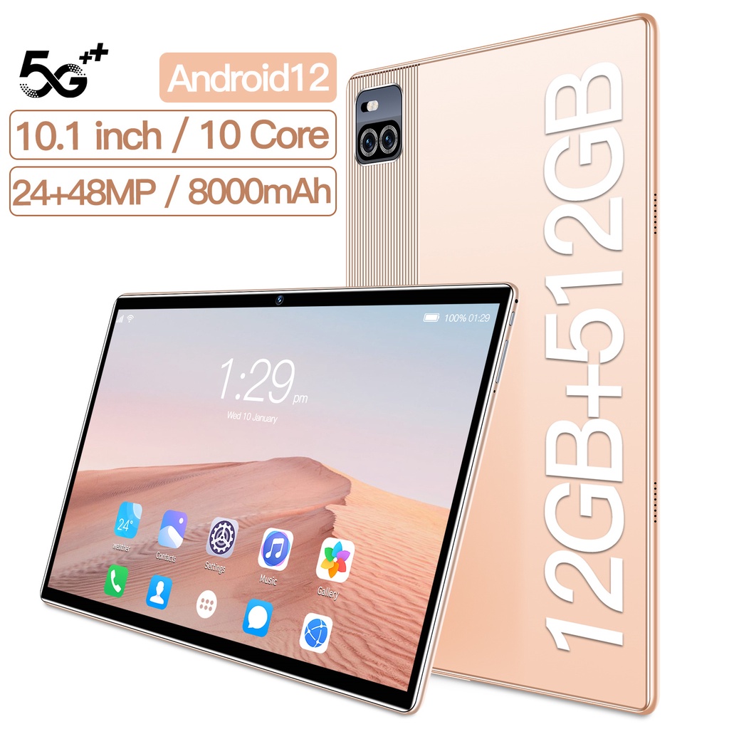 Tablet De 10,1 Polegadas PC 4G/Call 12GB/512GB Dual SIM Com Suporte ...