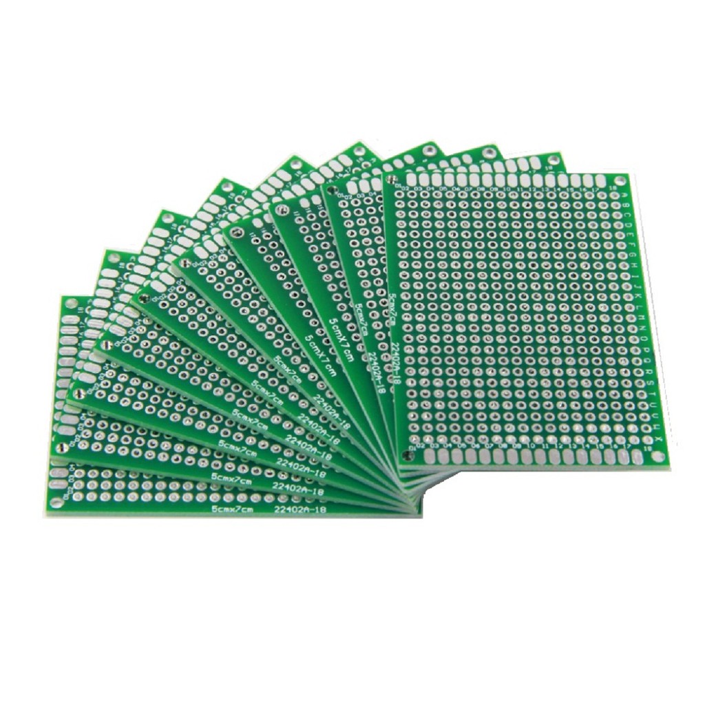 Pcb Mini Protoboard 5x7 cm Fr4 Fibra de Vidro para Circuito Eletronico ...