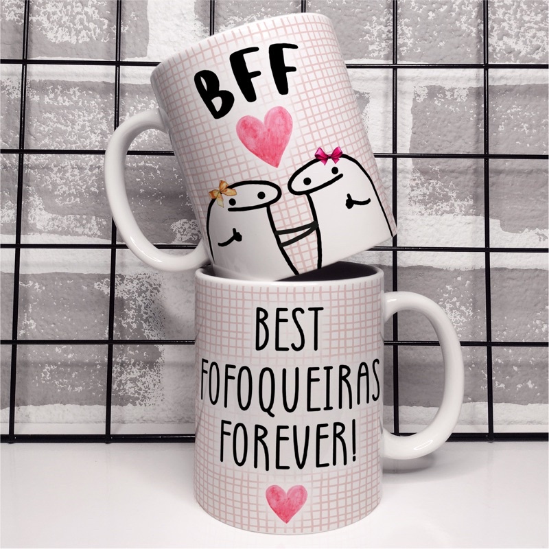 Caneca Meme Flork BBF - Best Fofoqueiras Forever! | Shopee Brasil