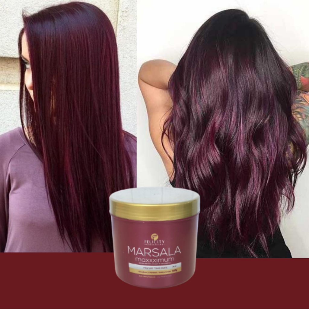 Mascara Tonalizante Marsala Felicity Professional 500g | Shopee Brasil